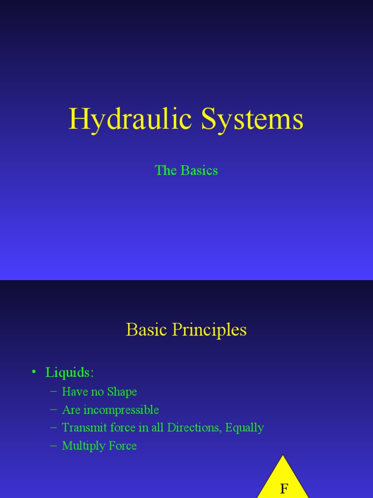 Hydraulic Systems: The Basics | PDF