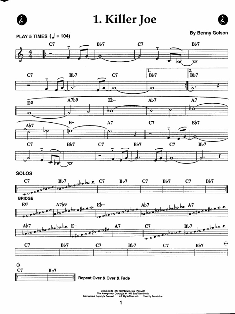 Aebersold - Vol 70 - Killer Joe | PDF