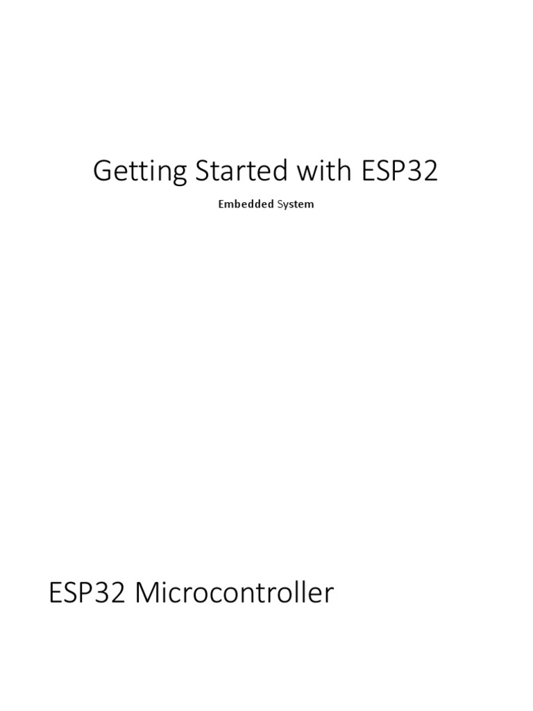 Getting Started With ESP32 | PDF | Microcontroller | Analog To Digital ...