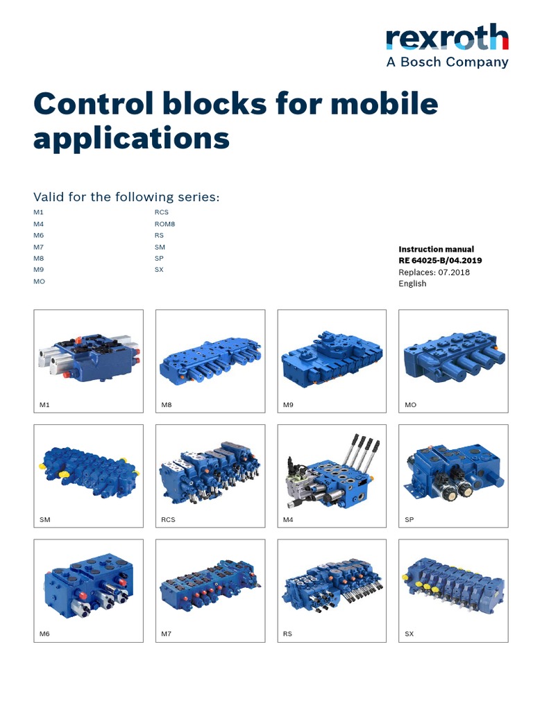 Control Blocks For Mobile Applications: Valid For The Following Series ...