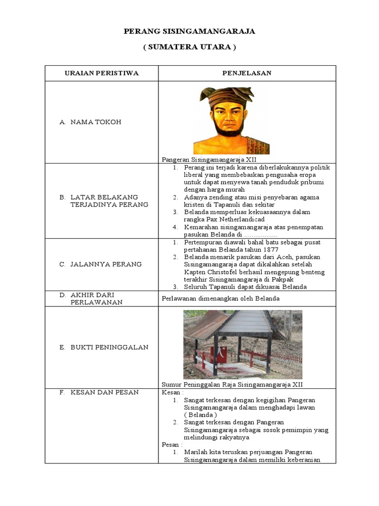 Perang Sisingamangaraja | PDF