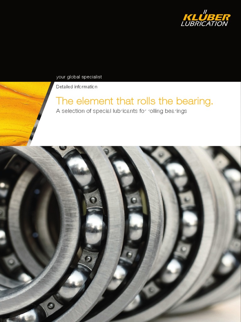 Special Lubricants For Rolling Bearings | PDF | Bearing (Mechanical) | Lubricant