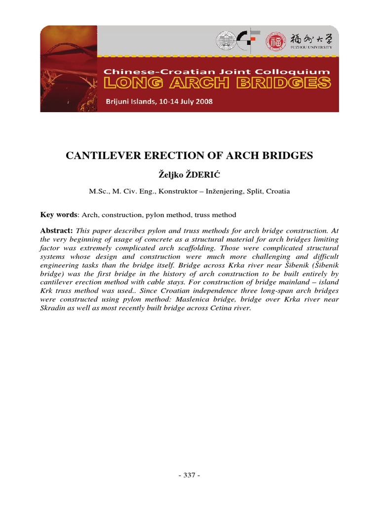 Segmental Arch Bridge Construction | PDF | Bridge | Civil Engineering