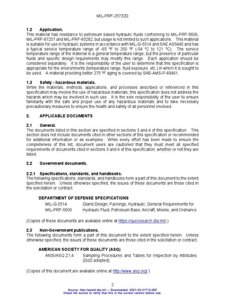 MIL-PRF-25732 REV. D (MIL-P-25732) - Part2 | PDF | Specification (Technical Standard ...