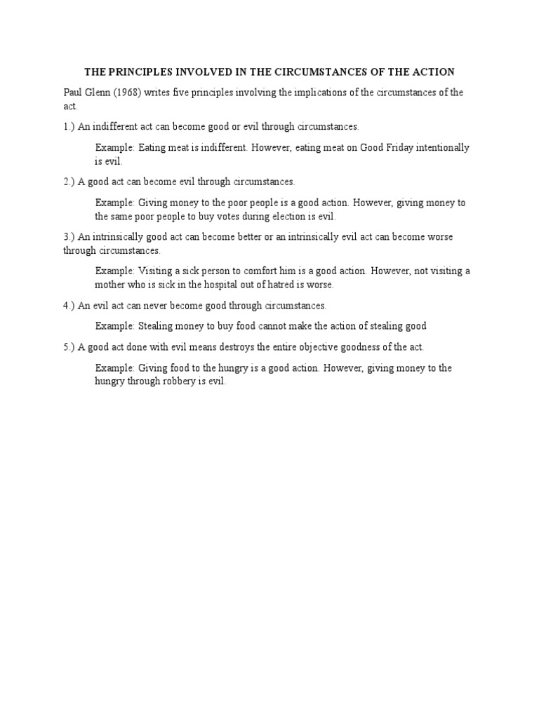 The Principles Involved in The Circumstances of The Action | PDF