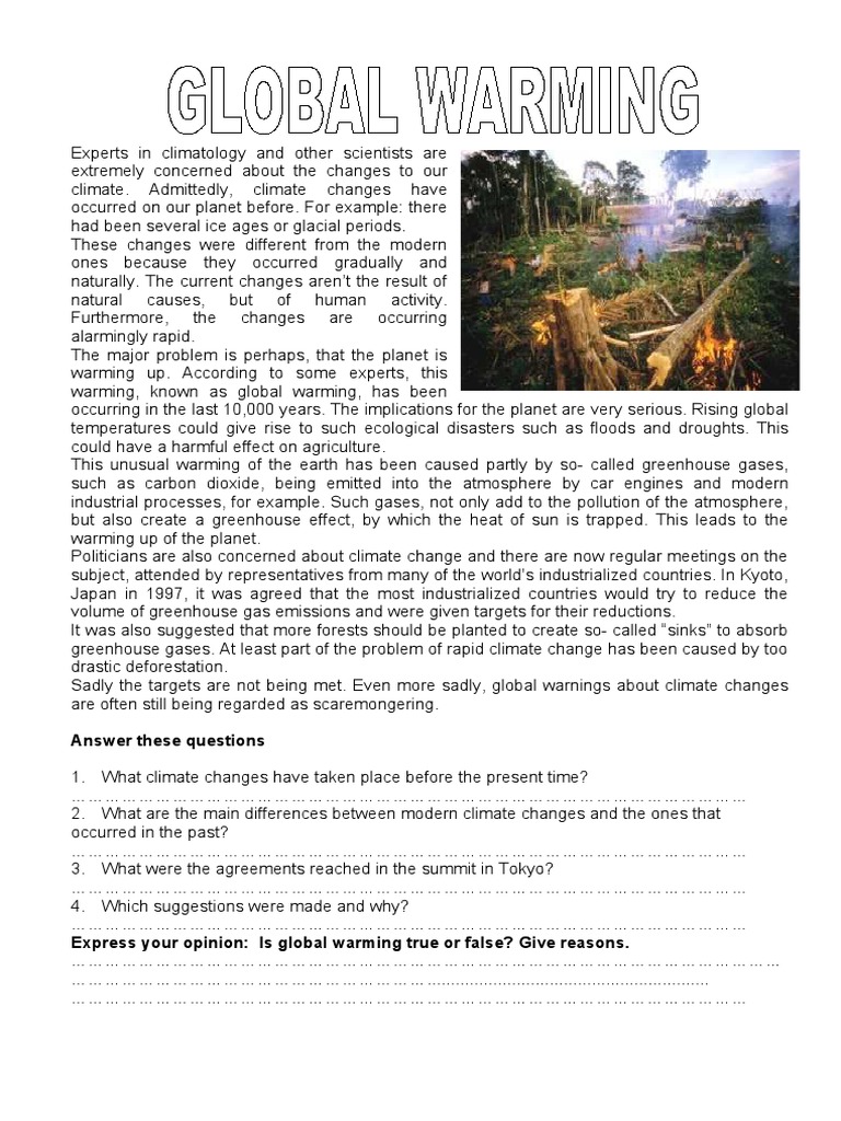 Environment Global Warming Conversation Topics Dialogs Oneonone ...