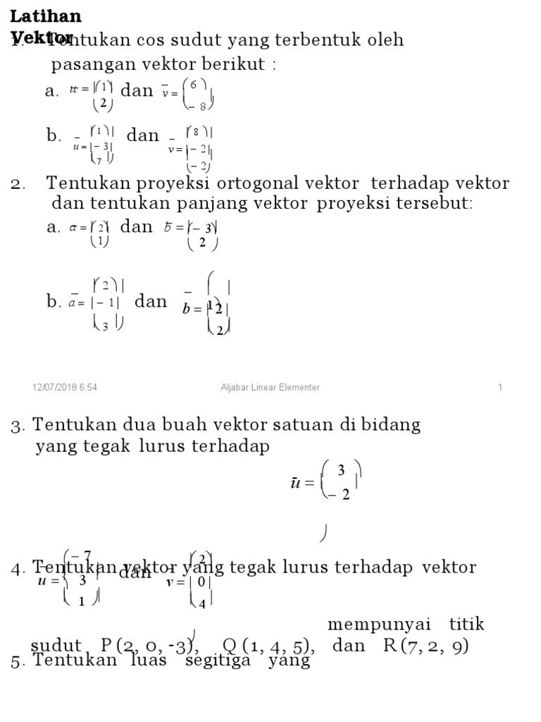 Vektor Tugas | PDF