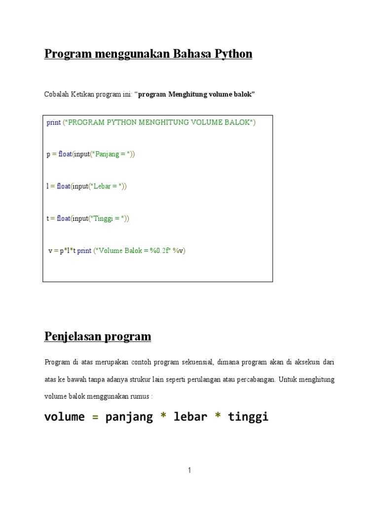 Bahasa Pemrograman Python (Input Dan Output) | PDF