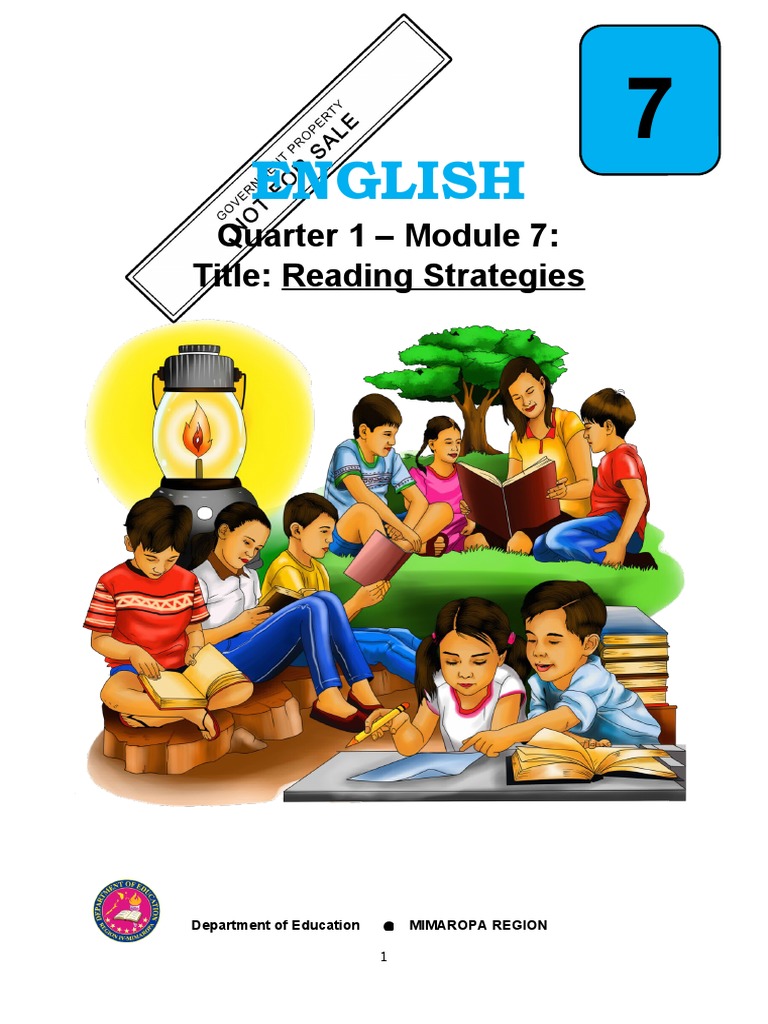 English: Quarter 1 - Module 7: Title: Reading Strategies | PDF ...