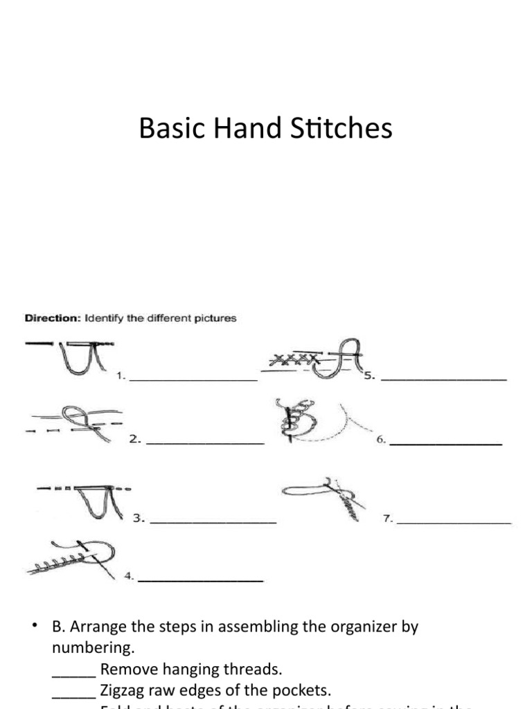 Basic Hand Stitches | PDF