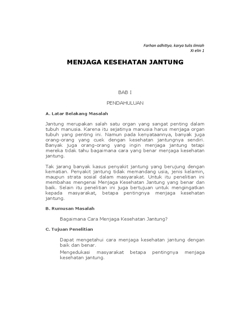 CONTOH Karya Tulis Ilmiah - 23 Feb | PDF
