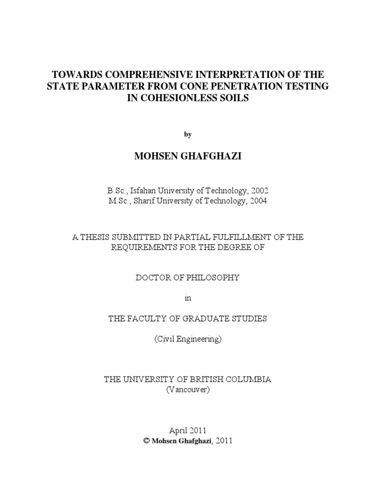 Ubc 2011 Spring Ghafghazi Mohsen | PDF | Solid Mechanics | Applied And ...