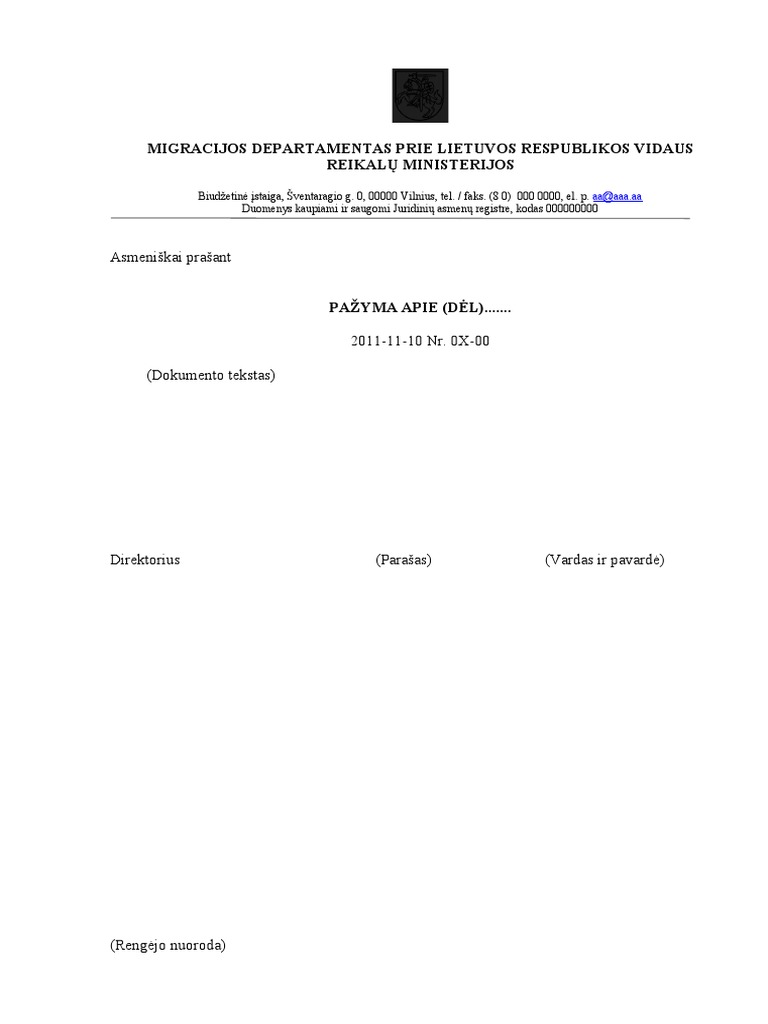 Pažymos Forma - Praktika | PDF