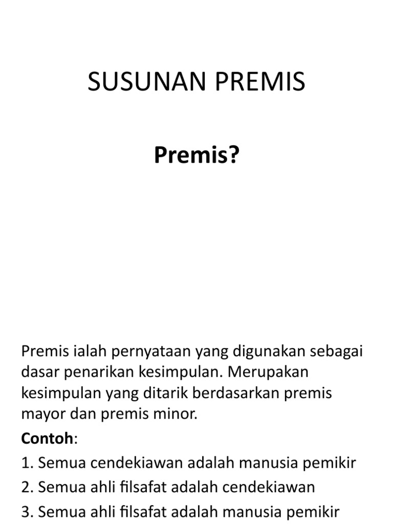 Susunan Premis | PDF