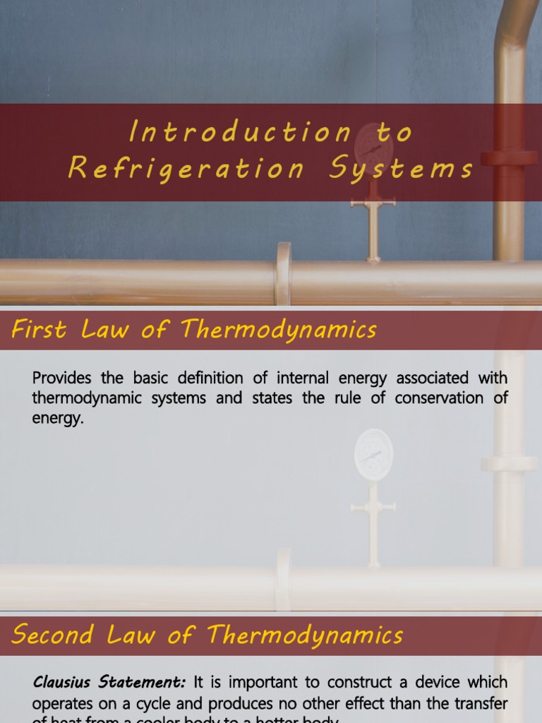 Introduction To Refrigeration Systems | PDF | Refrigerator | Refrigeration