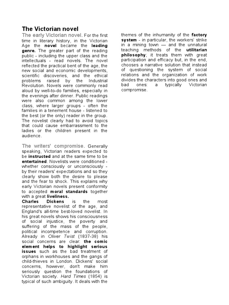 The Victorian Novel | PDF | Charles Dickens | Strange Case Of Dr Jekyll ...