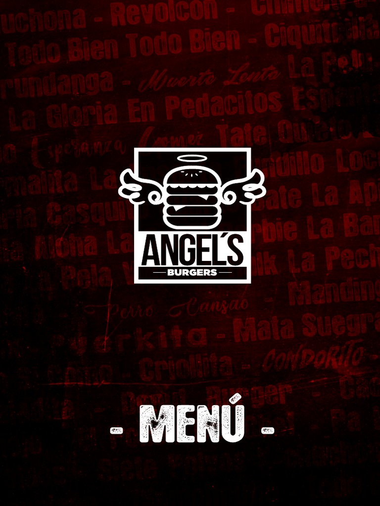 Angels Burger 2019 Menú-1 | PDF | Hamburguesas | Cerdo