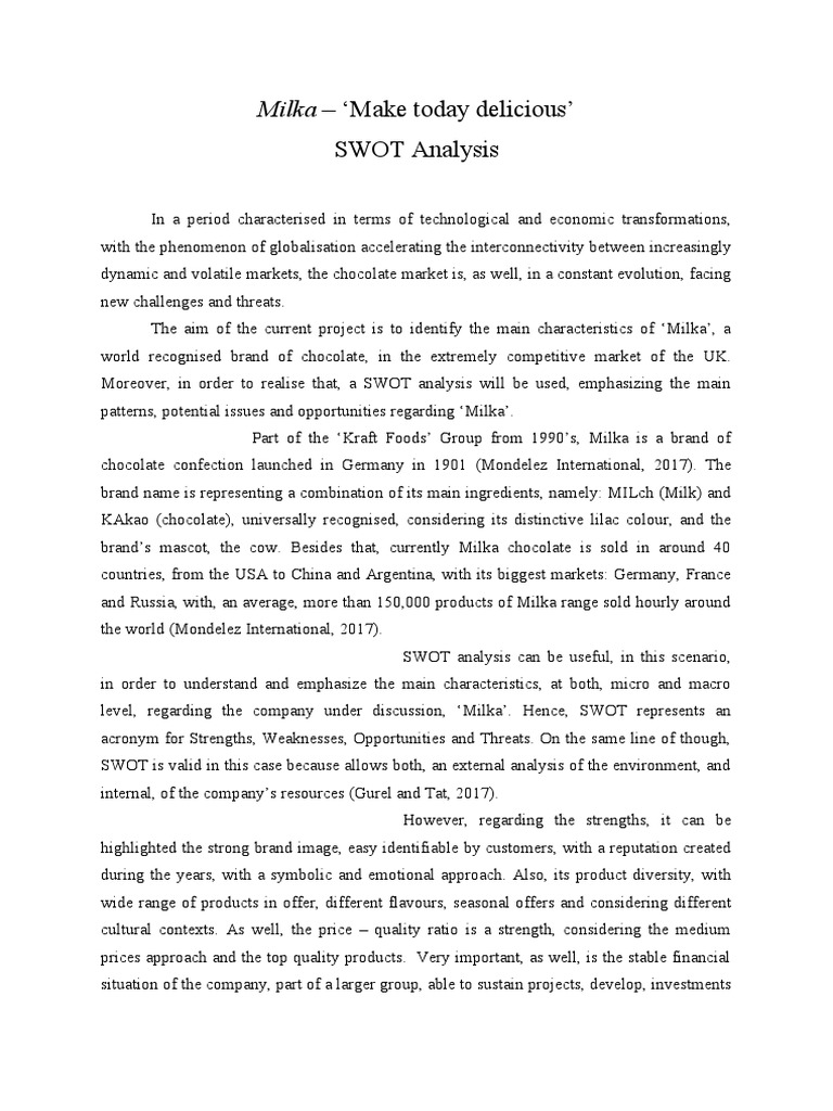 Milka | PDF | Swot Analysis | Retail