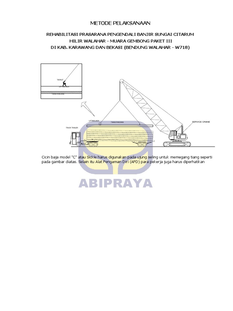 Metode Pelaksanaan Lifting Jack Tiang Pancang | PDF