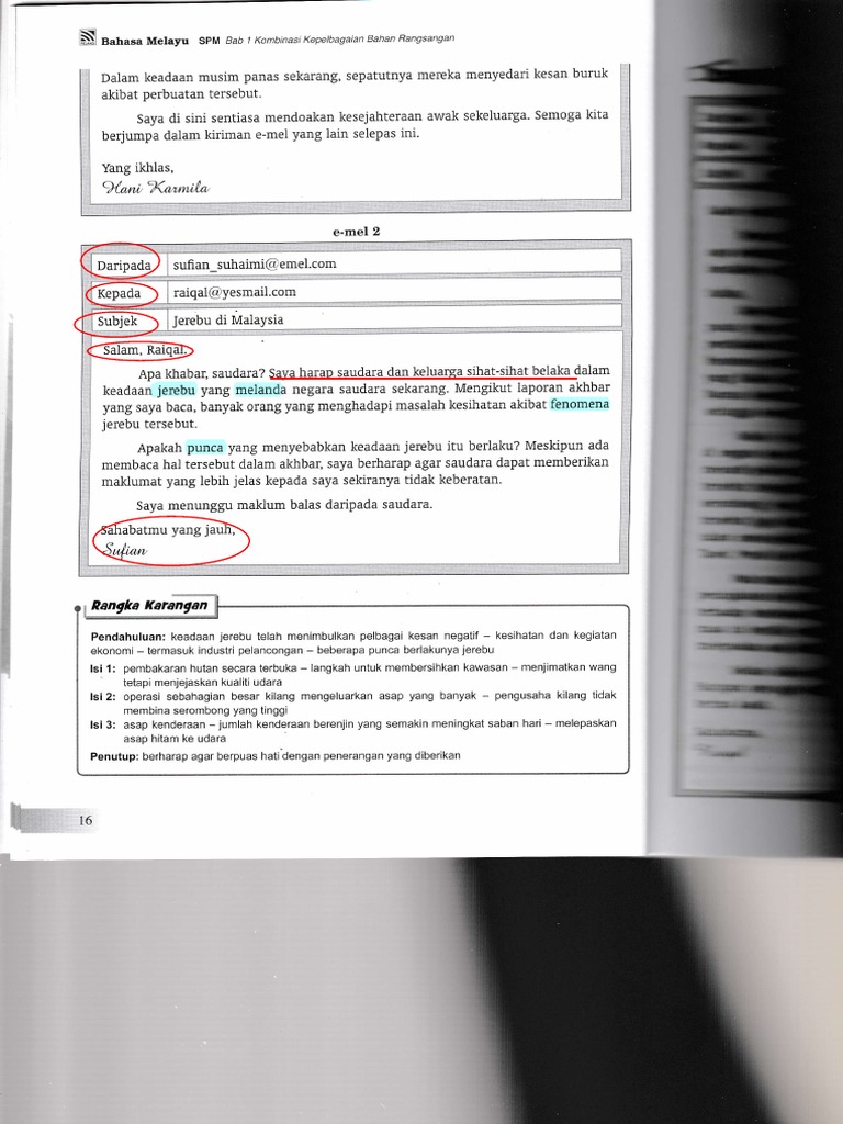 Contoh Emel SPM | PDF