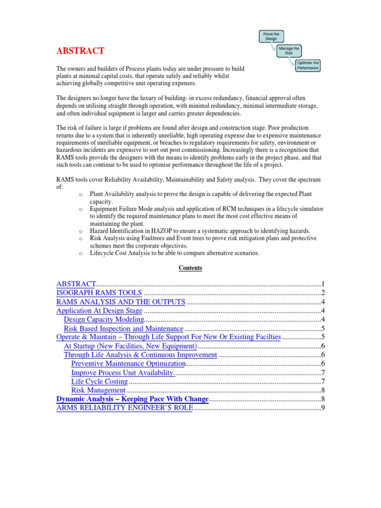 Rams Tools Pdf Reliability Engineering Risk Management