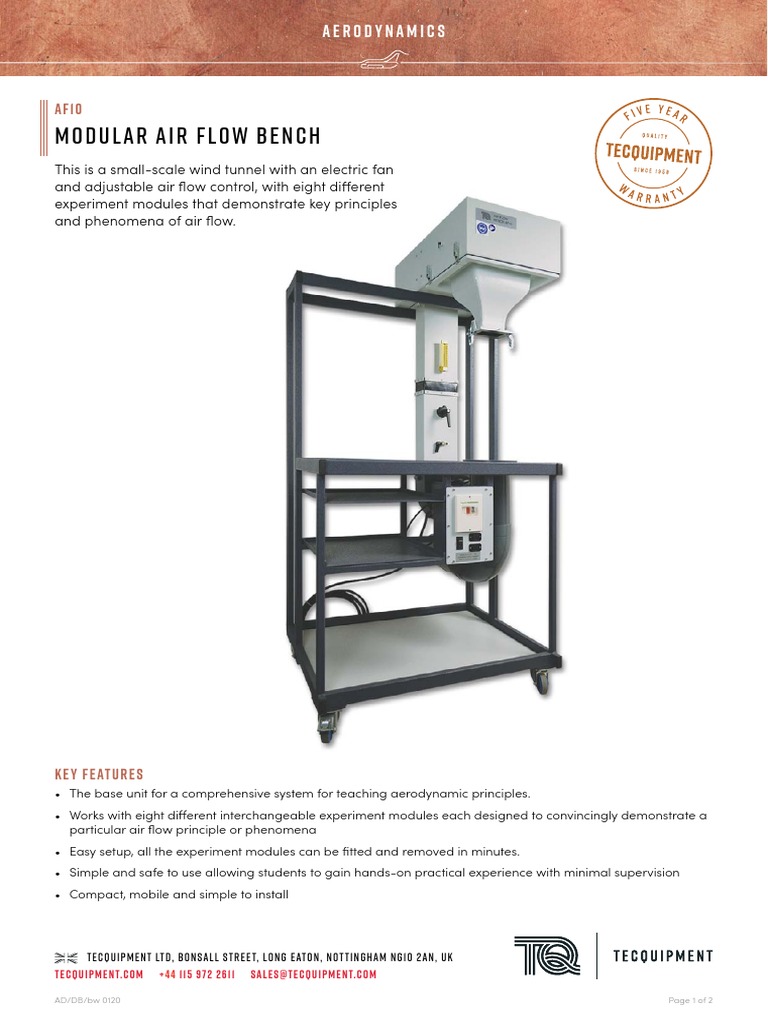 Modular Air Flow Bench: Aerodynamics | PDF | Aerodynamics | Wind Tunnel