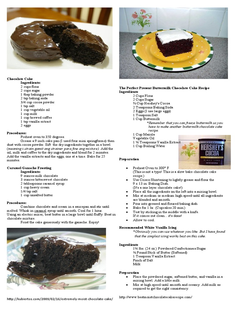 Chocolate Cake Ingredients: The Perfect Present Buttermilk Chocolate ...