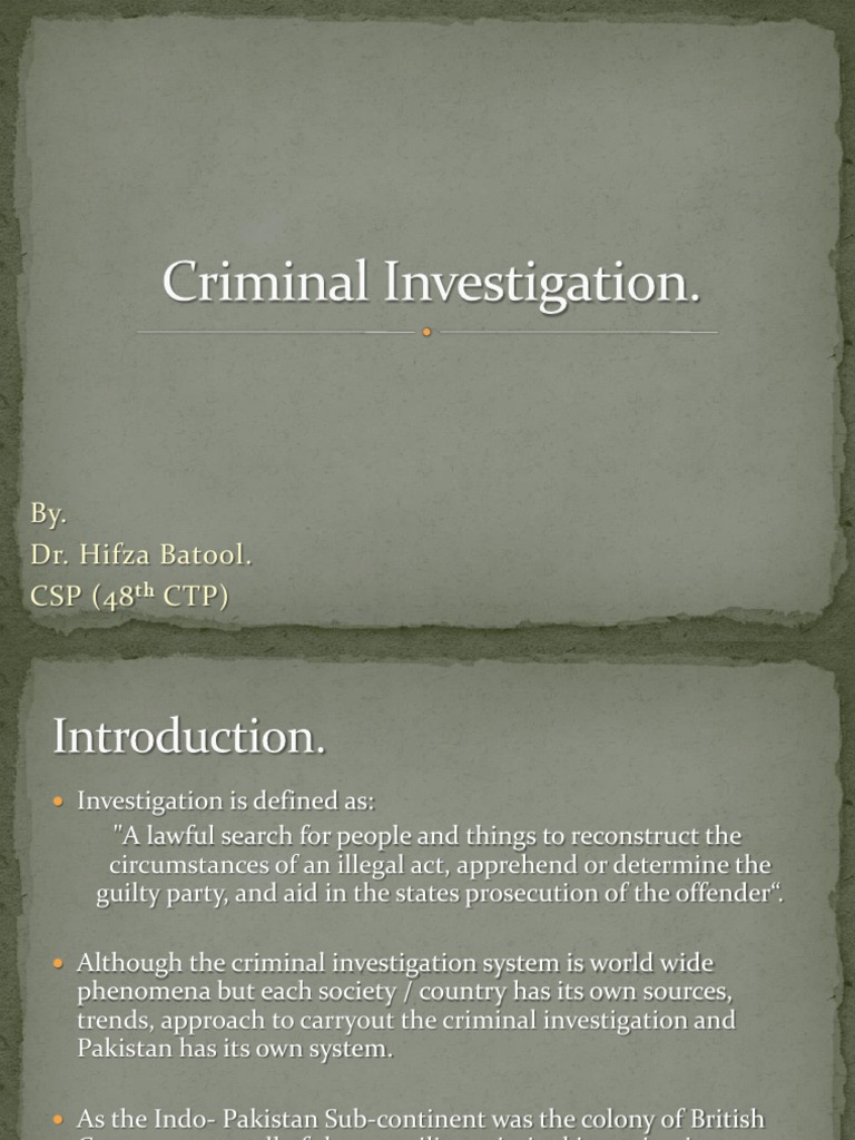 Criminal Investigation | PDF | Forensic Science | Data Mining