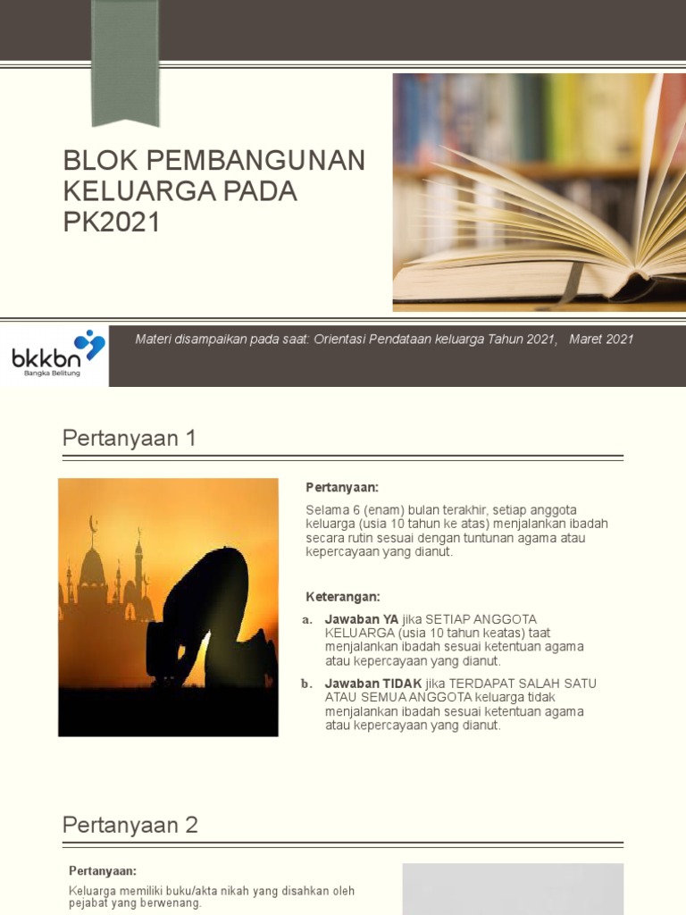 Blok Pembangunan Keluarga PK21 | PDF