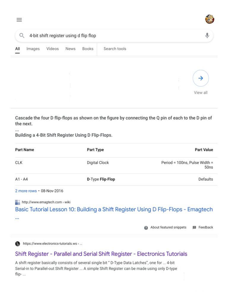 Designing a 4-Bit Serial Shift Register Using D Flip-Flops | PDF ...