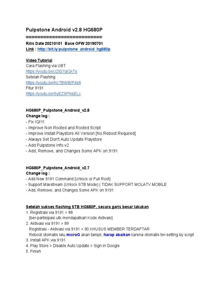 Pulpstone Android v2.8 HG680P | PDF | Google Play | Mobile Computers