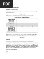 Lesson 2. My Family. Family Tree | PDF