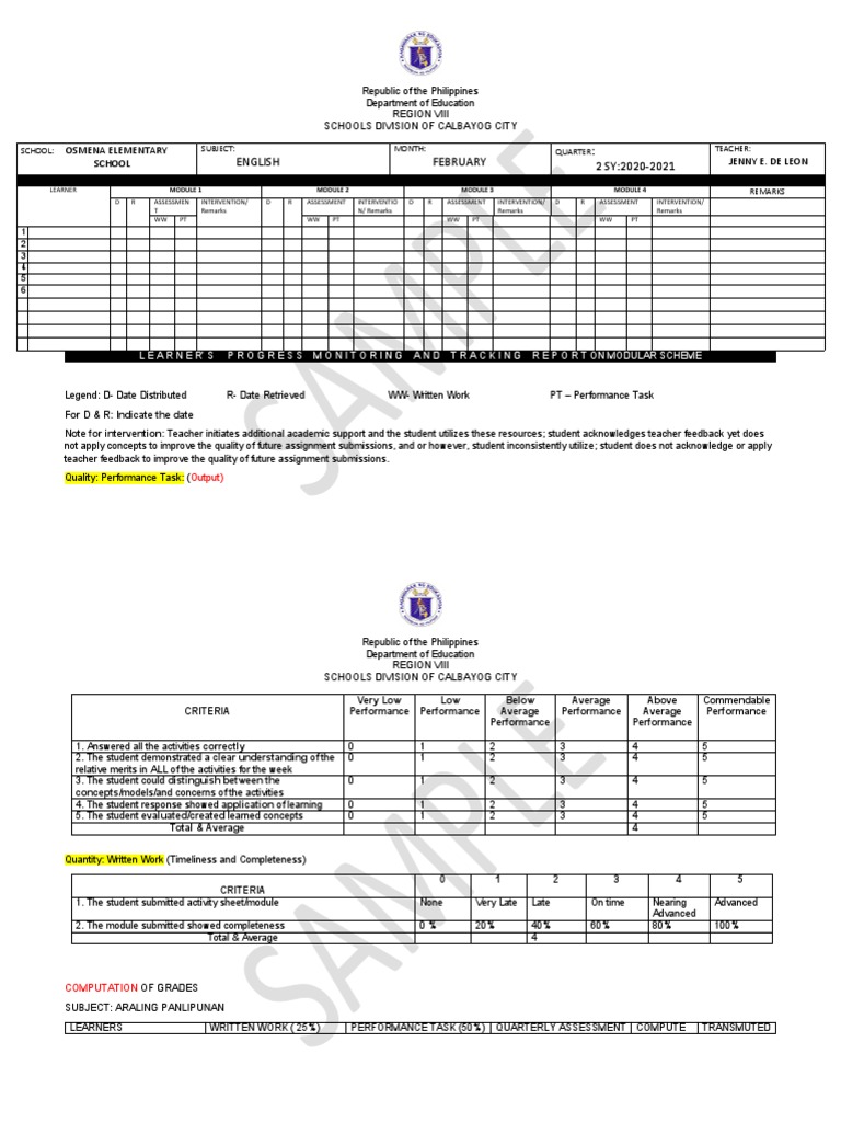 Blank - CID Initiated Monitoring and Tracking Tool | PDF | Educational ...