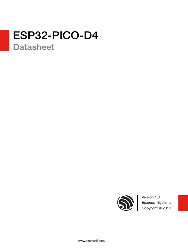 Esp32 Pico d4 Datasheet en | PDF | Random Access Memory | Flash Memory