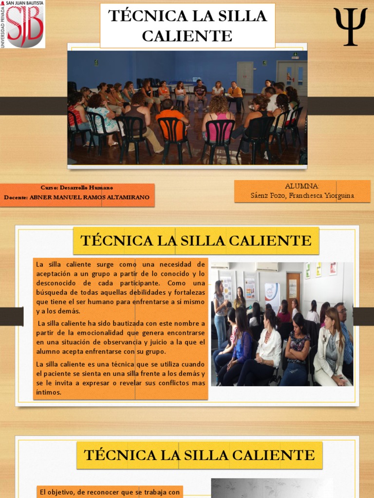 Dinámica de la Silla Caliente en Psicología | PDF | Autoestima | La ...