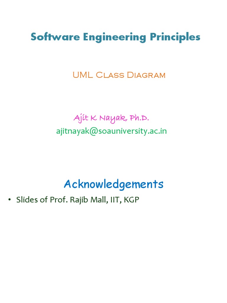 Software Engineering Principles: UML Class Diagram | PDF | Class (Computer Programming) | World ...
