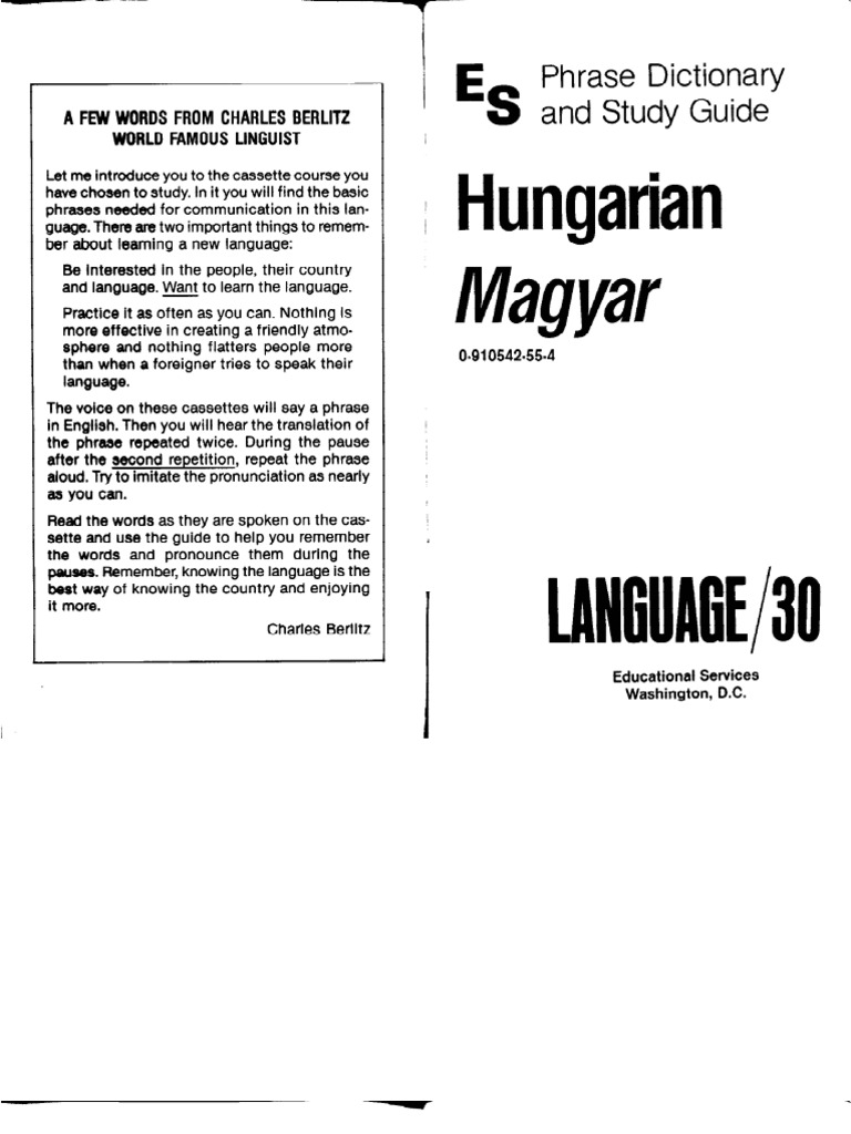 Magyar (Hungarian) Language | PDF