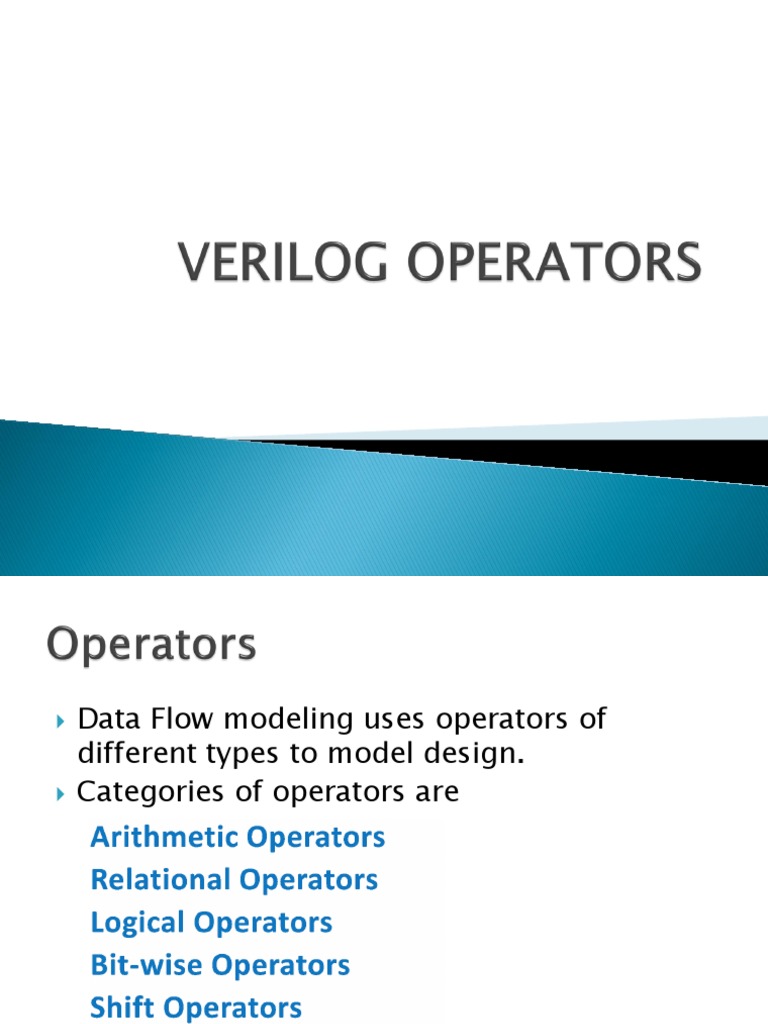 Verilog Operators | PDF