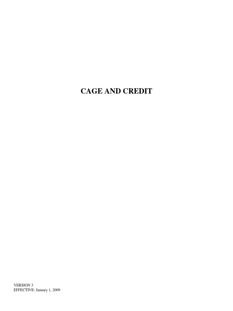 CAGE AND CREDIT INTERNAL AUDIT CHECKLIST | PDF | Internal Audit | Audit