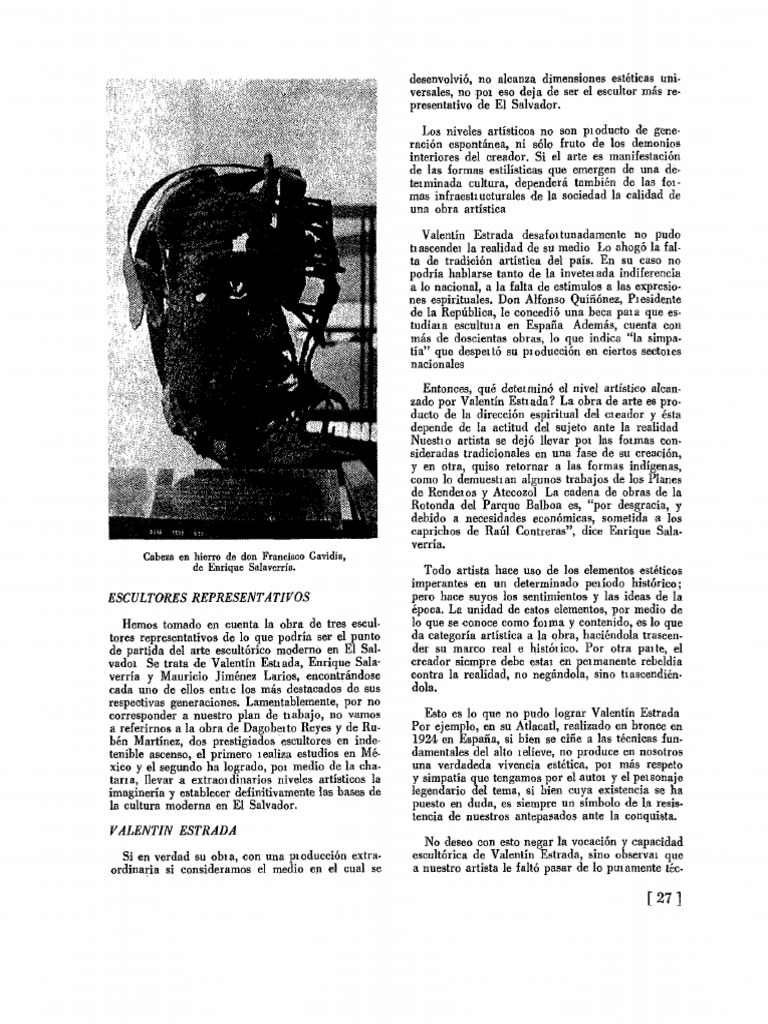 Valentín Estrada: Escultura y Realidad | PDF | Escultura | Artes (general)
