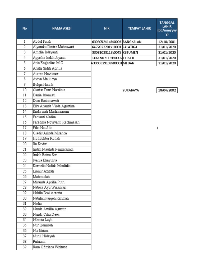 Format Asesi BNSP | PDF