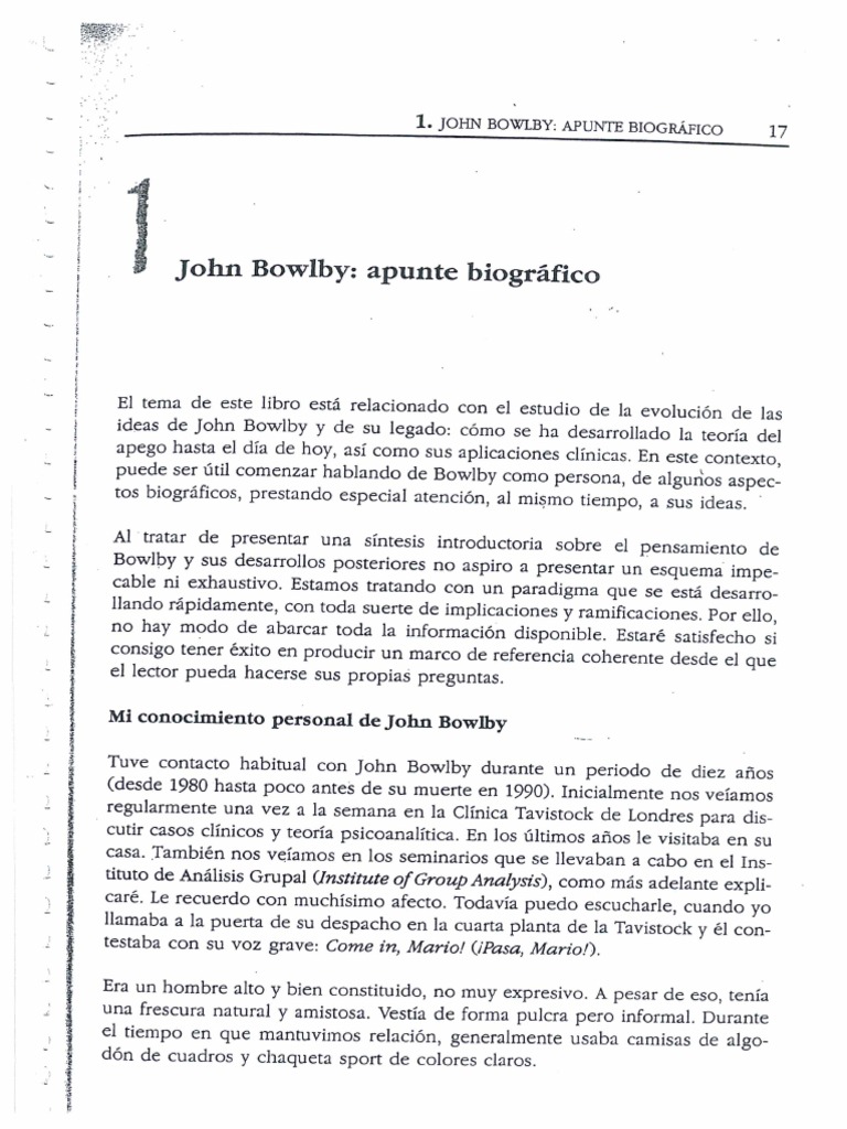 Cap 1 La Teoria Del Apego - Mario Marrone | PDF