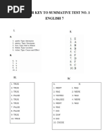 Grade 7 Answer Key | PDF