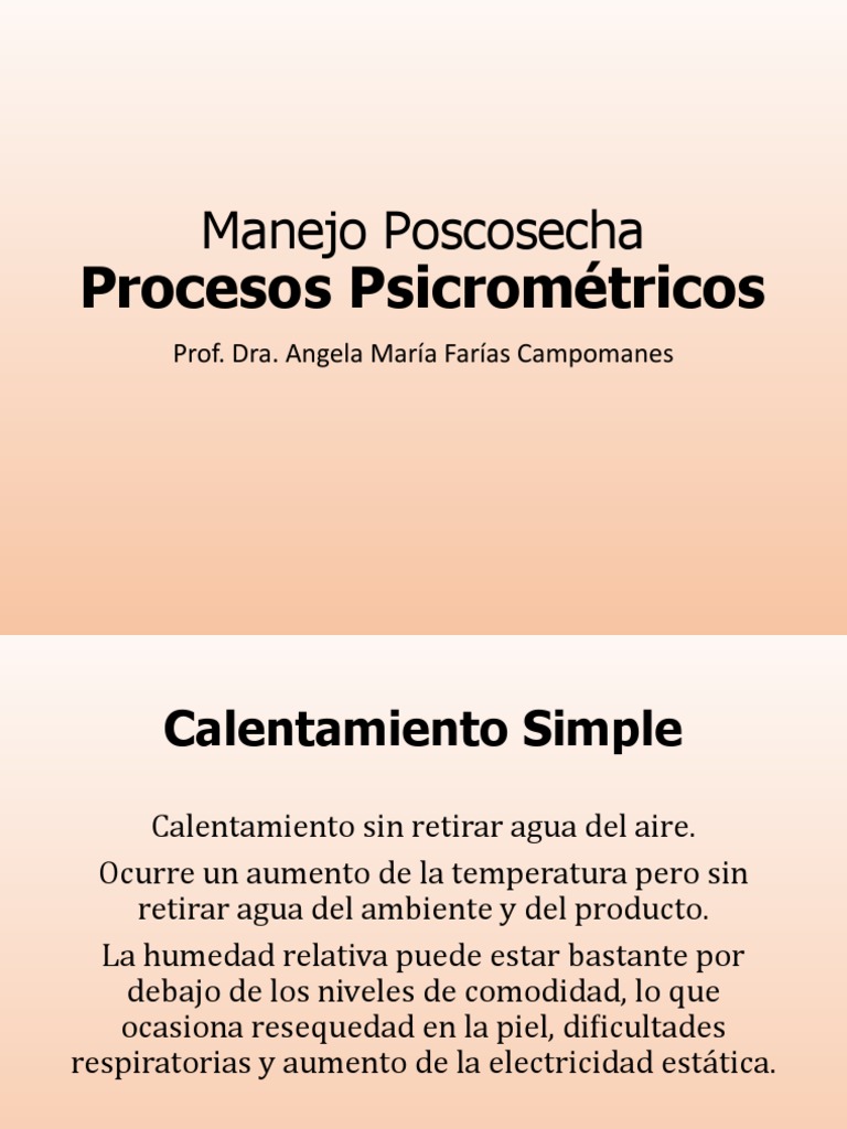 Clase7 - Procesos Psicrometricos | PDF | Humedad | Humedad relativa