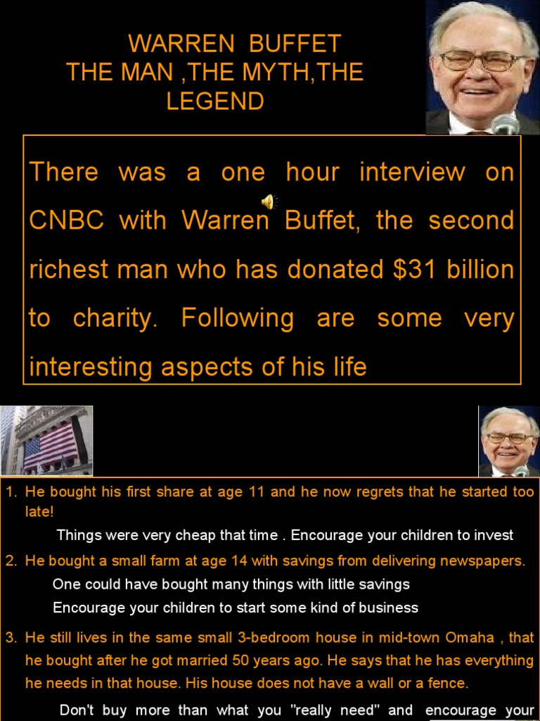Warren Buffet Powerpoint Presentation | PDF | Warren Buffett | Economies