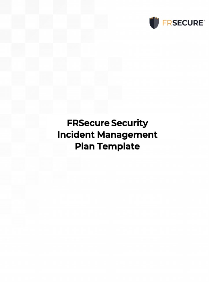 A Incident Management Plan Template | PDF | Incident Management ...
