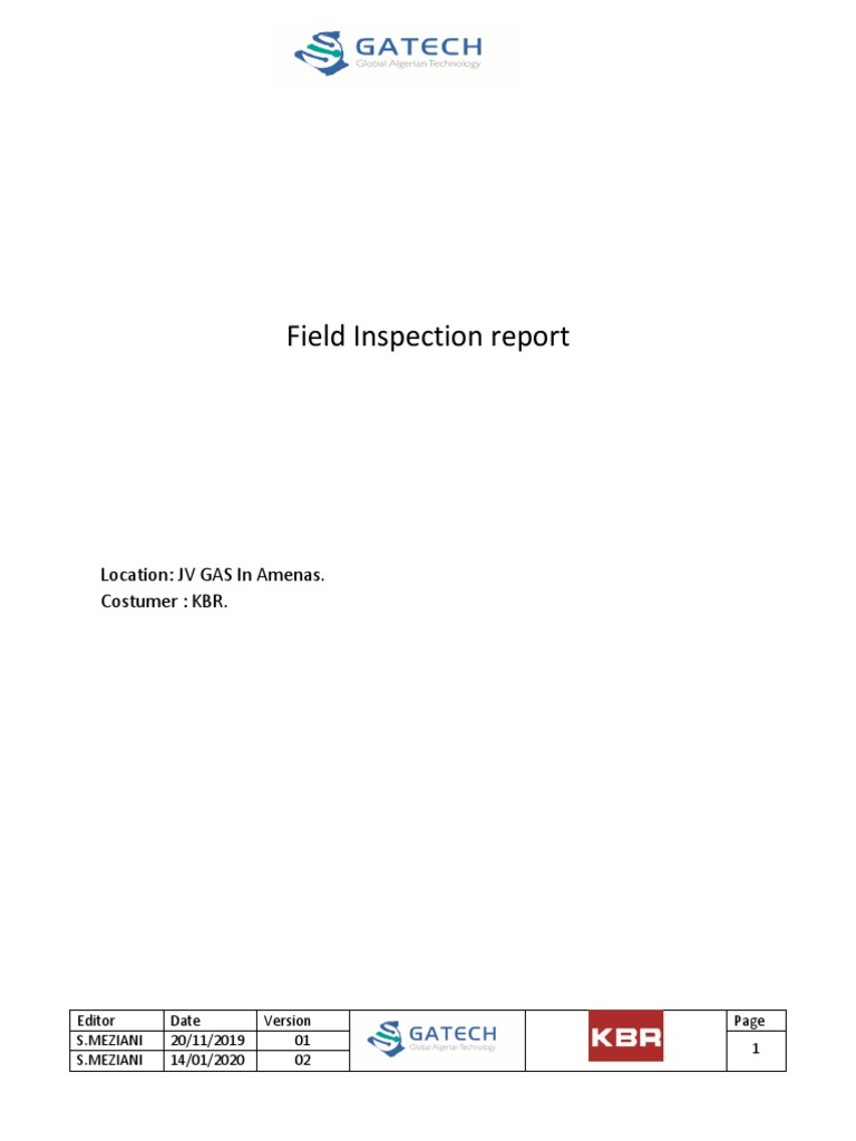 Field Inspection Report | PDF | Components | Electrical Components