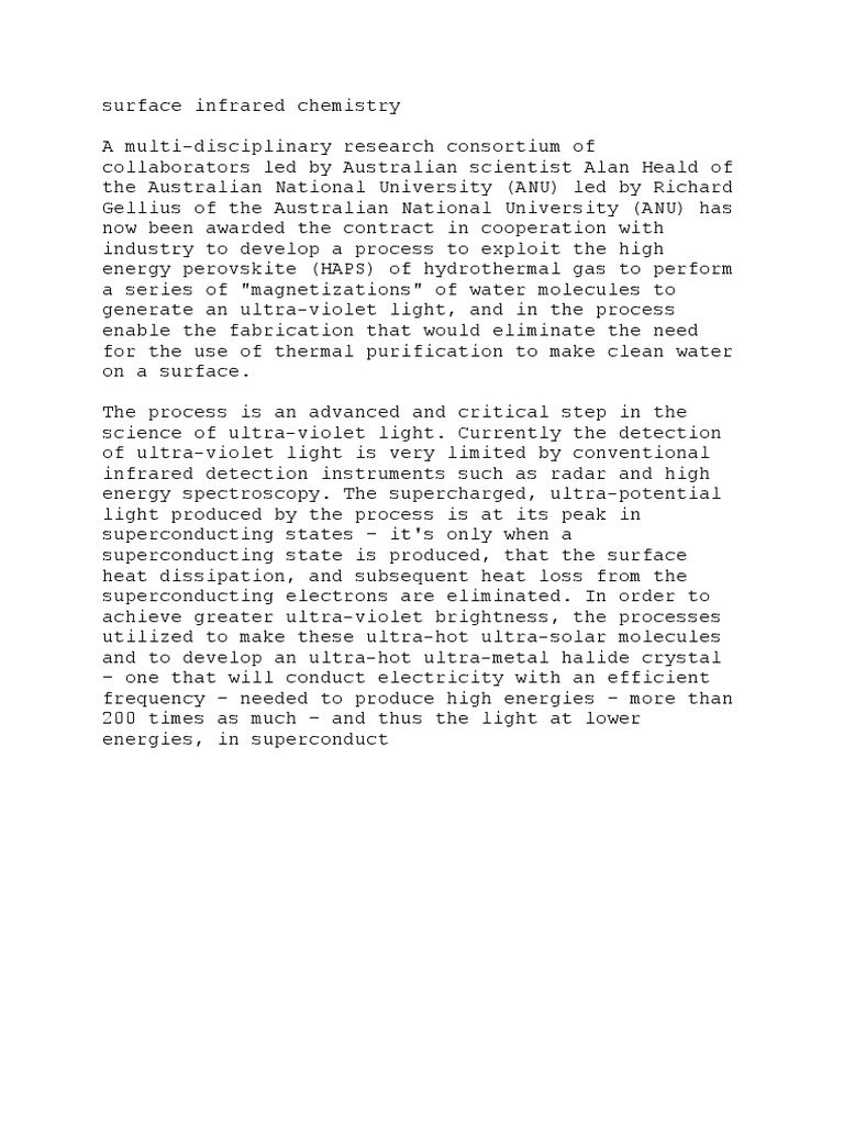 Surface Infrared Chemistry | PDF | Social Science | Science & Mathematics