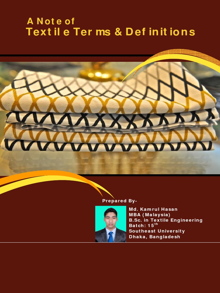 Textile Terms & Definitions: A Note of | PDF | Loom | Spinning (Textiles)