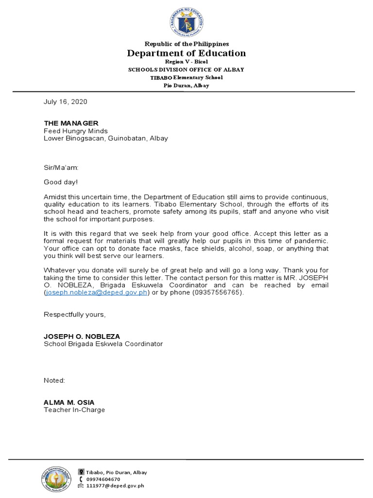 Department of Education: Republic of The Philippines | PDF | Pandemic ...